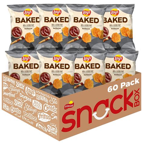 Baked Lays Barbecue Potato Crisps 0 875 Ounce Pack Of 60