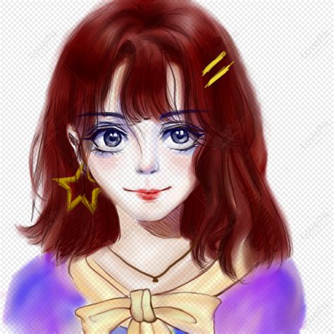 女孩psd圖案素材免費下載，可愛卡通圖片，尺寸2480 × 2480px Lovepik