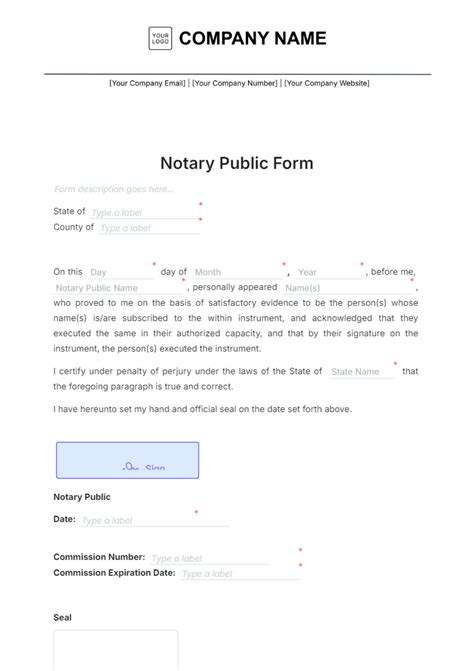 Free Notary Record Journal Template To Edit Online