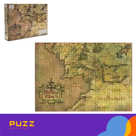 ბეჭდების მბრძანებელი Middle Earth Map 1000 დეტალიანი ფაზლი