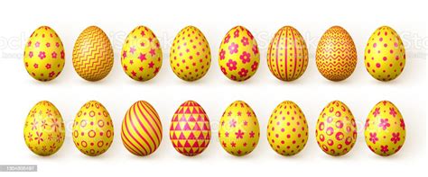 행복한 부활절 흰색 배경에 색상 부활절 달걀 벡터 일러스트레이션 0명에 대한 스톡 벡터 아트 및 기타 이미지 0명 3차원 형태 4월 Istock