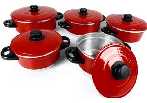 Juego De Sartenes Rojas Tenesin De 5 Piezas Sophia Mercadolibre