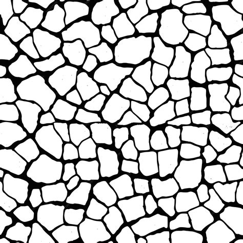 Stone Wall Black And White Background Premium Vector