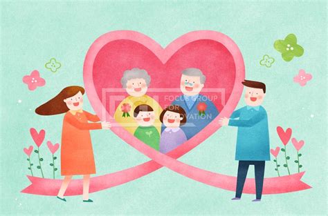 Pai125 프리진 일러스트 가정의달 에프지아이 사람 캐릭터 가정 가족 패밀리 행복 사랑 생활 라이프 5월 남자 여자 봄 꽃 식물 단체