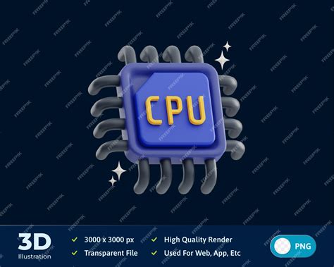 Premium Psd Central Processing Unit 3d Illustration