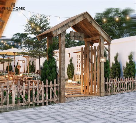 Outdoor Cafe Design Ideas Cổng Quán Cafe Sân Vườn Nhà Ven Hồ Nội