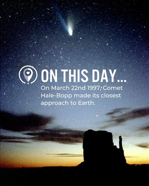 Maps ☄️on March 22nd 1997 Comet Hale Bopp Made Its Closest Approach To Earth At A Distance