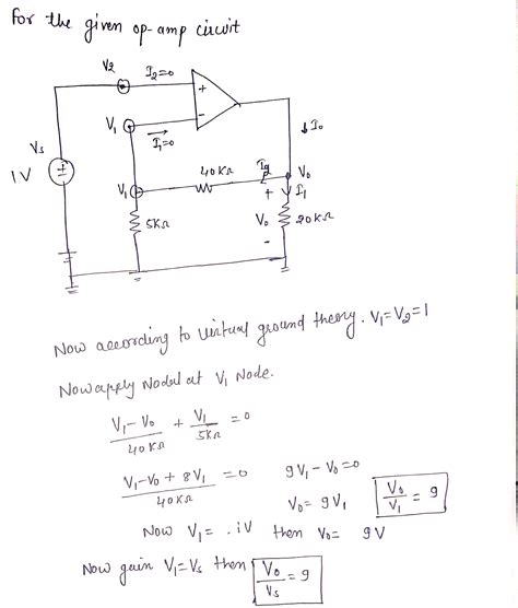 Solved Calculate The Close Loop Gain Vo Vs And I In The Op Circuit Course Hero