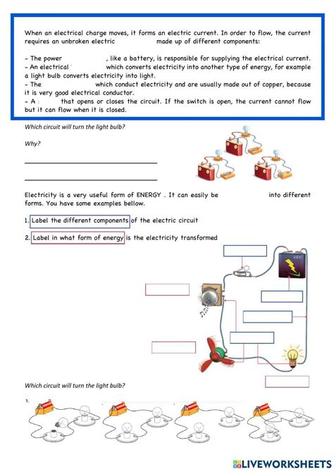 About Electrical Current Worksheet Live Worksheets Worksheets Library
