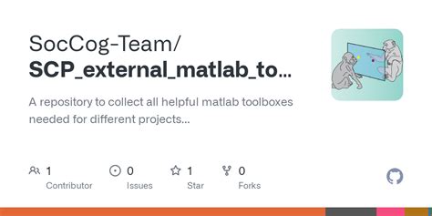 Github Soccog Teamscpexternalmatlabtoolboxes A Repository To