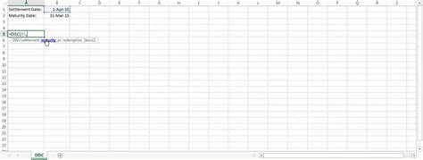 Excel Disc Function How To Use Disc Function Youtube