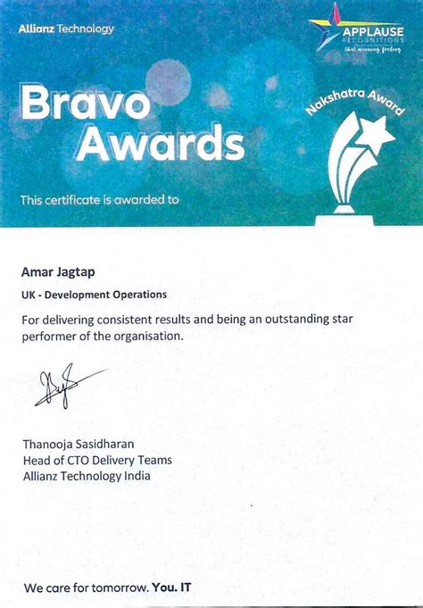 Amar Jagtap On Linkedin Allianztechnology Recognition Appreciation 18 Comments