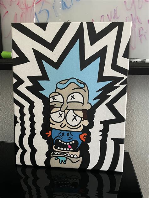 Rick And Morty Trippy Painting Etsy