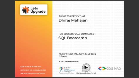 Dhiraj Mahajan On Linkedin Hey Everyone I Am Excited To Share That I Have Completed The Sql