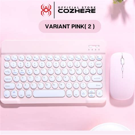 Jual Keyboard Mouse Wireless Bluetooth Set Universal Untuk Ipad Android Pc Tab Shopee Indonesia