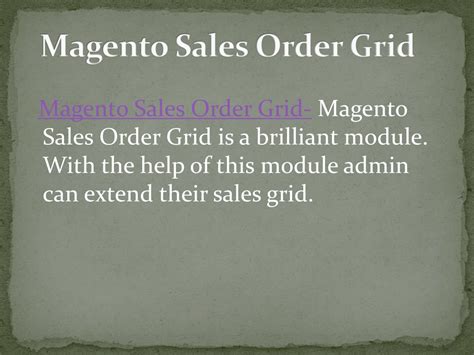 Ppt Magento Sales Order Grid Powerpoint Presentation Free Download