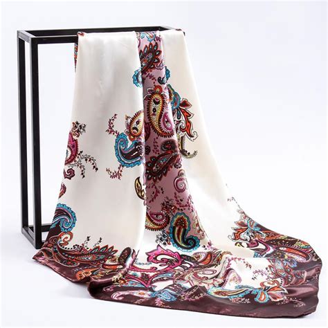 Foulard Capelli Donna Azonelife 4 Pezzi Sciarpa In Raso Quadrato 90