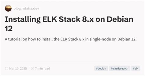 Installing Elk Stack 8x On Debian 12