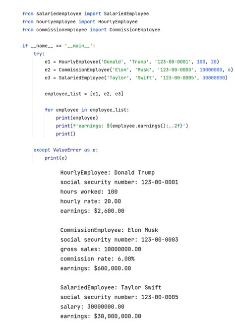 Solved In Python Polymorphic Employee Payroll System 10 Chegg