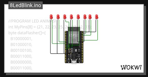 Led Animasi Wokwi Esp32 Stm32 Arduino Simulator