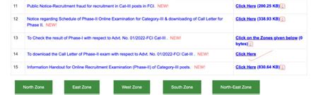 Fci Assistant Grade 3 Mains Admit Card 2023 Out Download Link