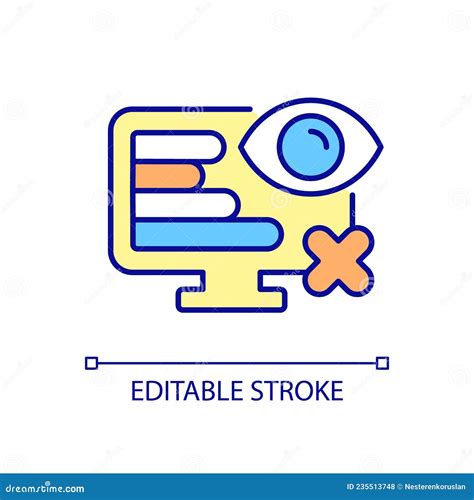 Identify Computer Problem RGB Color Icon Stock Vector Illustration Of Access Wrong