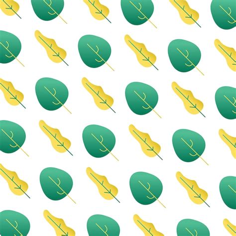 나무와 잎 패턴 프리미엄 벡터