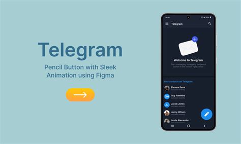 Telegram Pencil Button With Sleek Animation Using Figma Figma