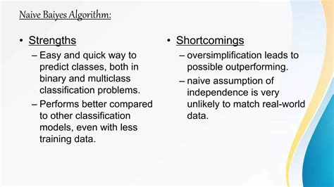 Supervised Machine Learning Algorithmsstrengths And Weaknesses Ppt