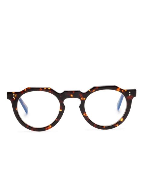 Lesca Round Frame Glasses Farfetch