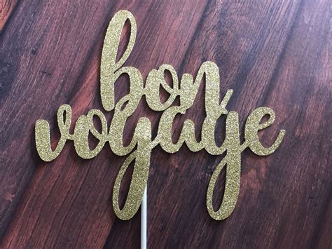 Bon Voyage Cake Topper Bon Voyage Party Decorations Bon Etsy Bon Voyage Cake Bon Voyage