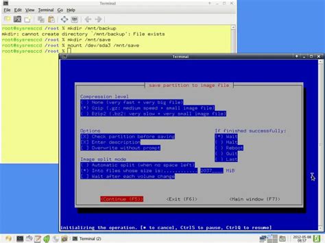 Create And Restore Partition Images With Partimage