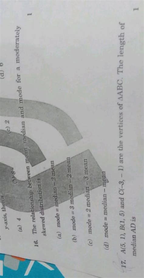 16 The Relationship Between Mean Median And Mode For A Moderately A 4