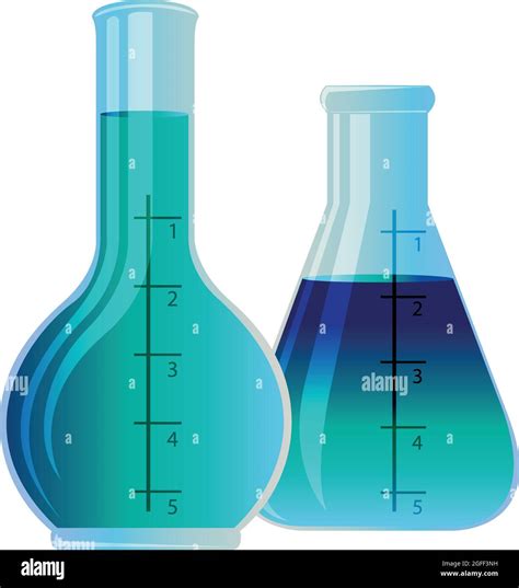 Measuring Flasks In Laboratory Stock Vector Images Alamy
