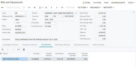 How To Correctly Override Tax Amount In Bills And Adjustment Community