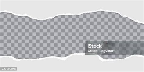 찢어진 종이 배너 템플릿입니다 부드러운 그림자가 있는 찢어진 사각형 수평 흰색 종이 스트립 벡터 일러스트 레이 션 가장자리에