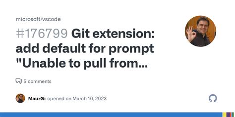 Git Extension Add Default For Prompt Unable To Pull From Remote Repository Due To Conflicting