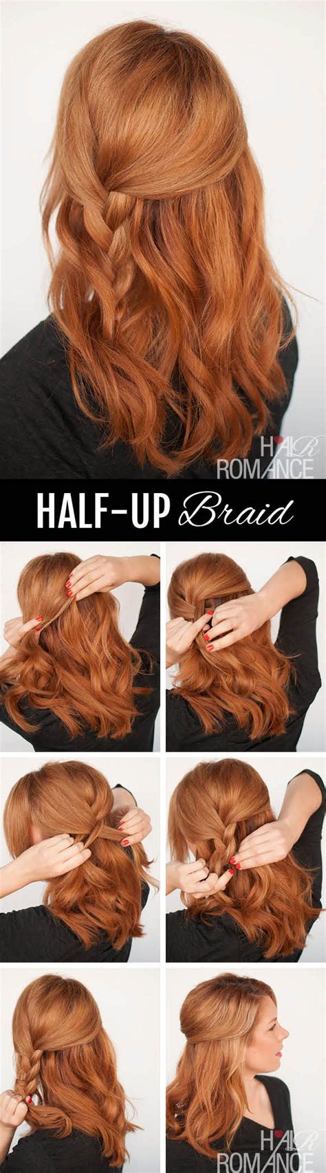 Half Up Side Braid Hairstyle Tutorial Hair Romance Hair Romance