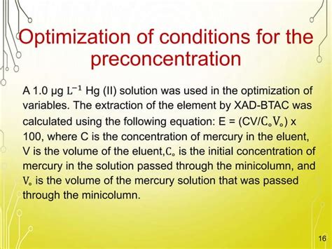 Solid Phase Extraction And Cold Vapor Atomic Absorption Spectrometry Pptx