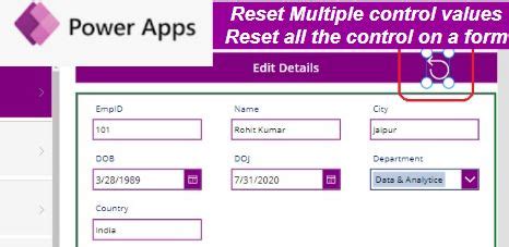 Reset Multiple Controls Or All Controls On A Form In Power Apps SQL BI Tutorials