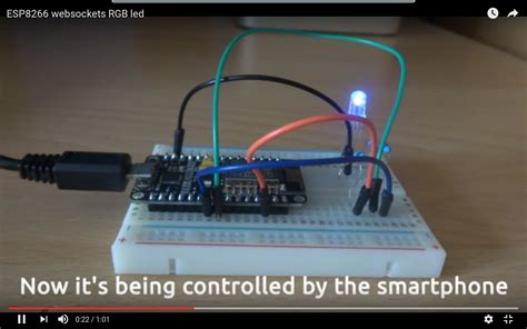 an easy example of websockets with a nodemcu esp8266 an rgb led and qt
