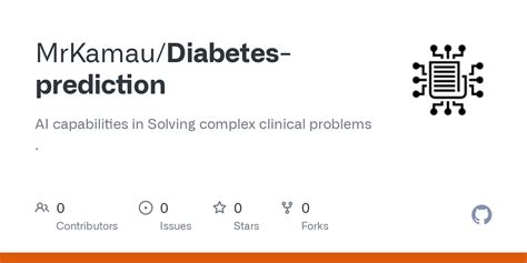 Github Mrkamau Diabetes Prediction Ai Capabilities In Solving Complex Clinical Problems