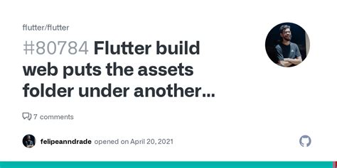 Flutter Build Web Puts The Assets Folder Under Another Assets Folder