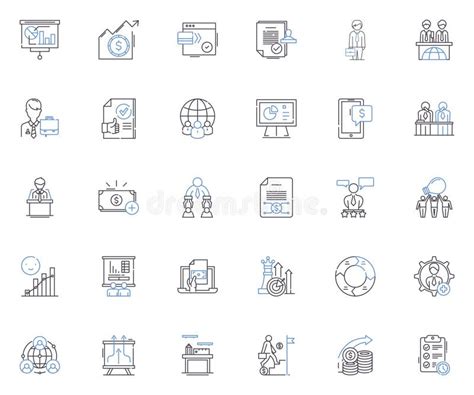 Financial Analysis And Planning Line Icons Collection Budgeting Forecasting Analysis