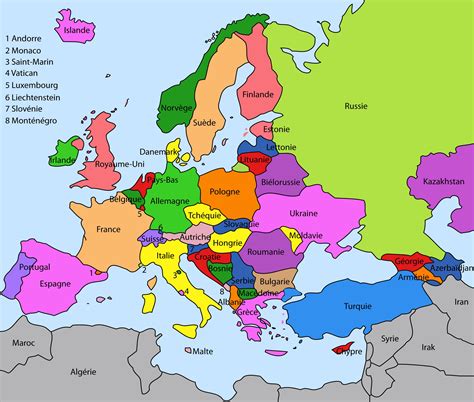 Map Of Europe With Major Cities