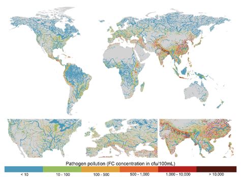 Annual Average Fecal Coliform Fc Concentrations For The Period 2010 Download Scientific