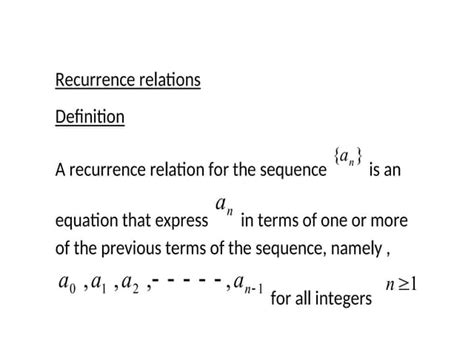 Recurrence Relations Pptx