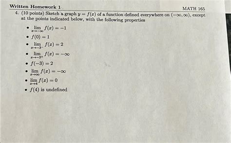 Solved Written Homework 1math 1654 10 ﻿points ﻿sketch A