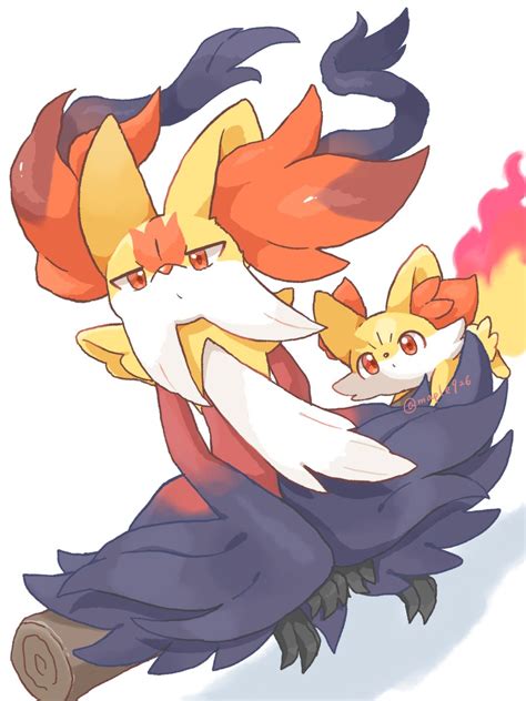 Fennekin Delphox And Mega Delphox Pokemon Drawn By Kanamaple926