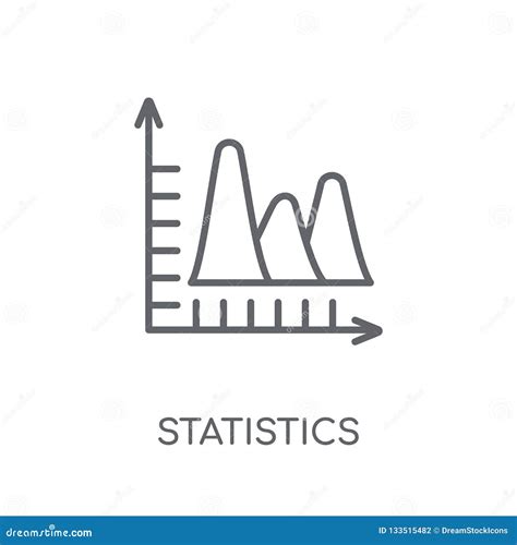 Statistics Linear Icon Modern Outline Statistics Logo Concept O Stock